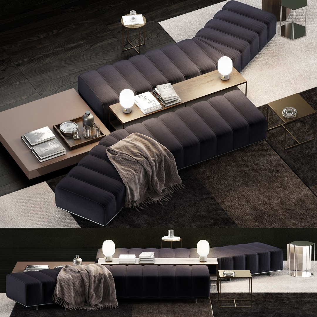 Minotti freeman lounge 3D model - TurboSquid 1587050