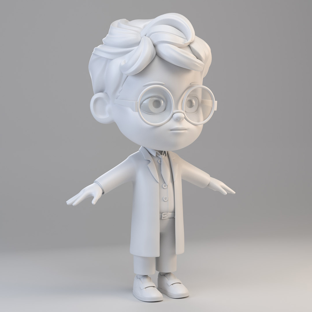 3D cartoon scientist boy - TurboSquid 1587117