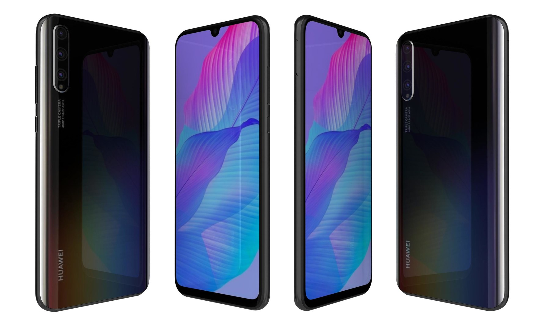 Huawei y8p midnight black model - TurboSquid 1587427