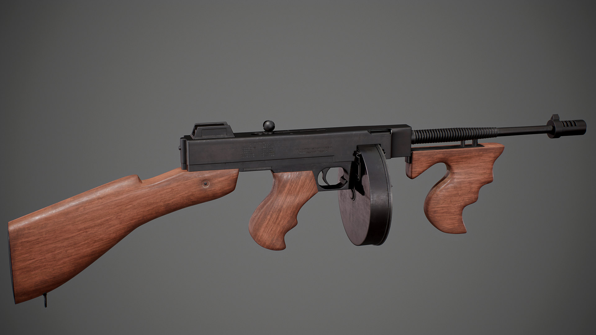 3D thompson submachine gun - TurboSquid 1587694