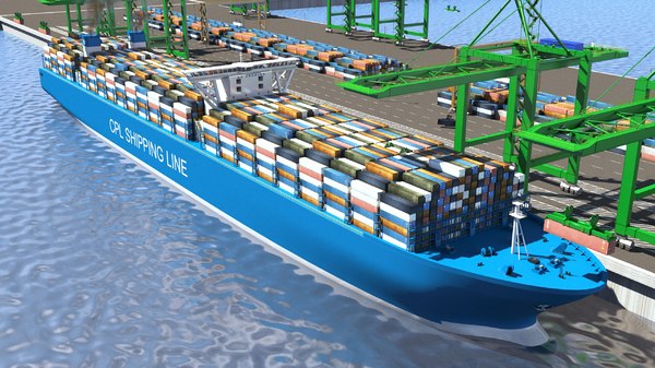 3D model port container terminal - TurboSquid 1587778