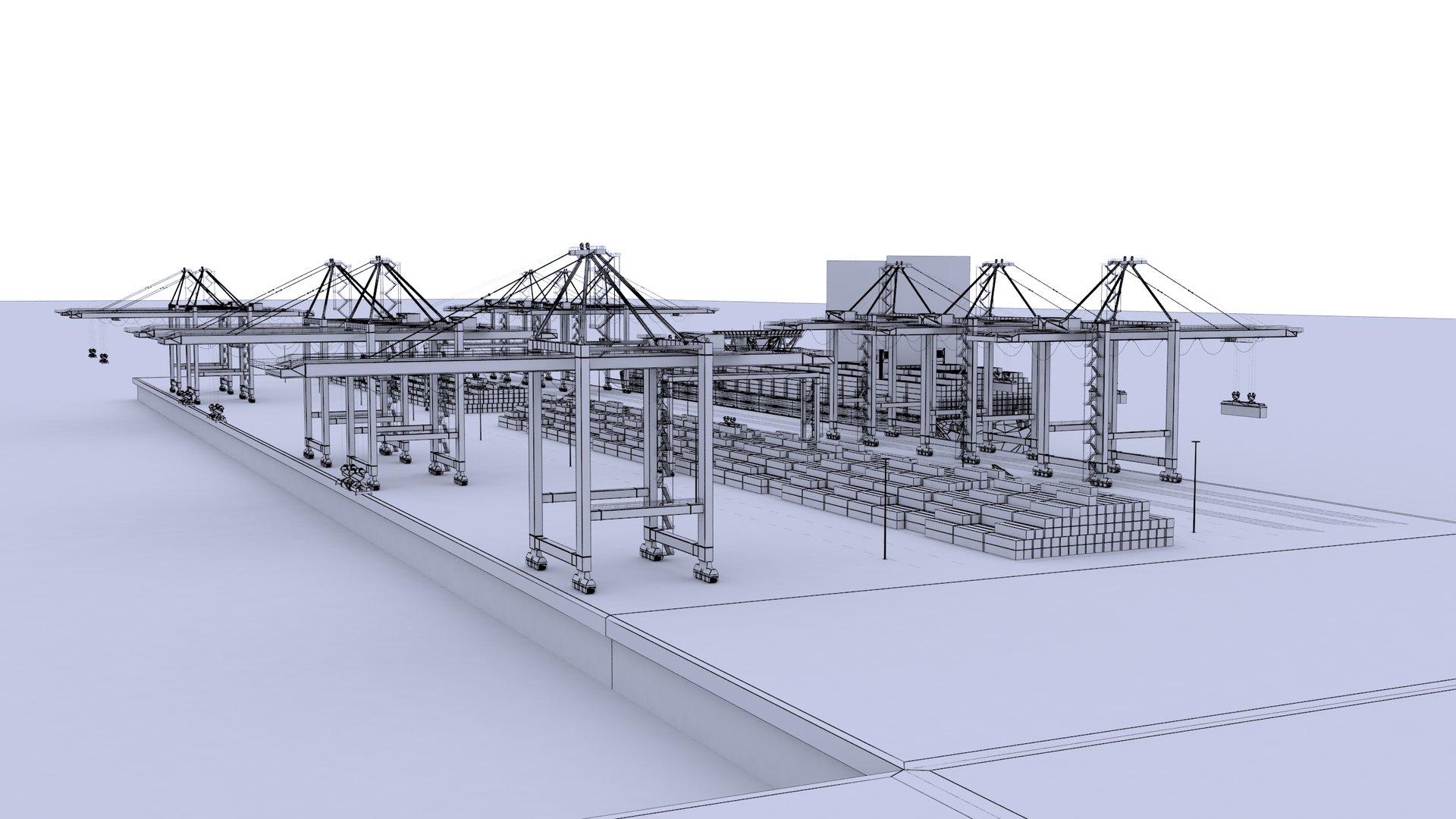 3D model port container terminal - TurboSquid 1587778