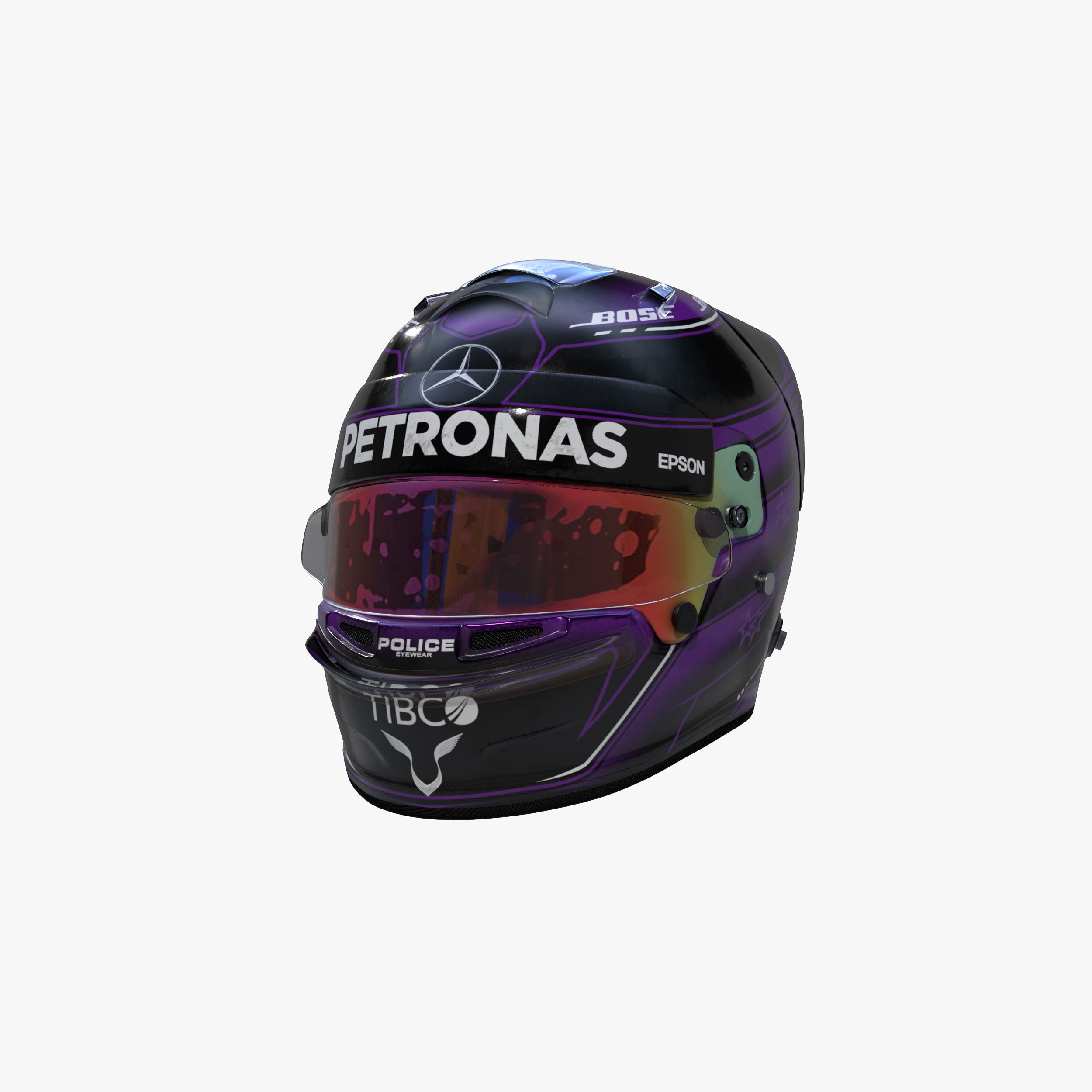 Hamilton 2020 helmet model - TurboSquid 1588037