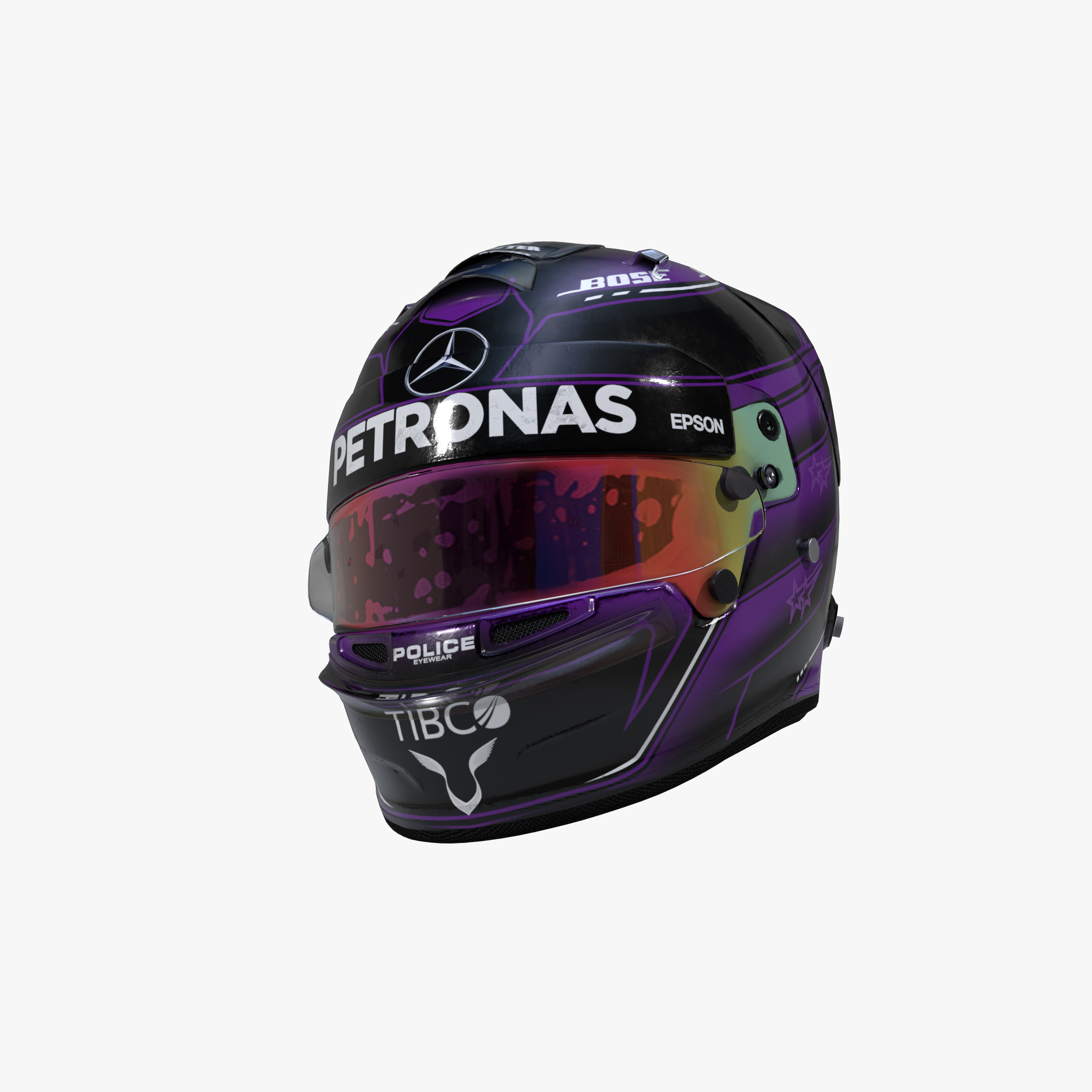 Hamilton 2020 helmet model - TurboSquid 1588037