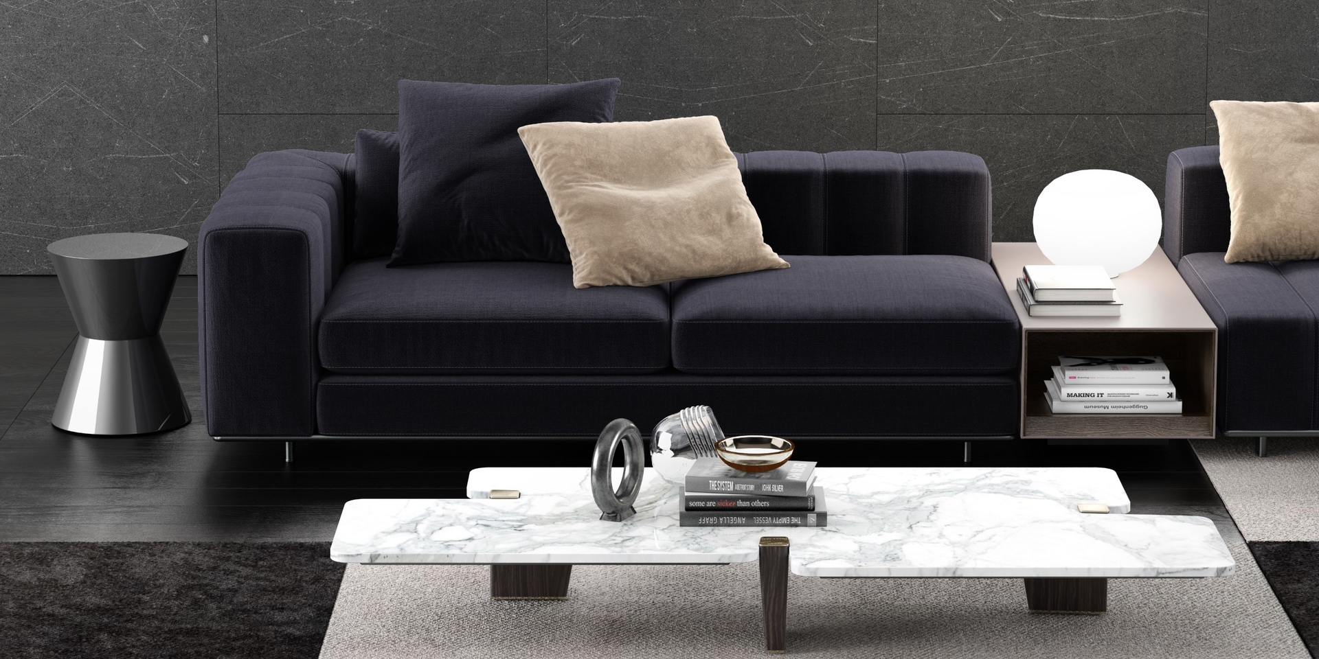 3D minotti freeman sofa coffee table - TurboSquid 1588137
