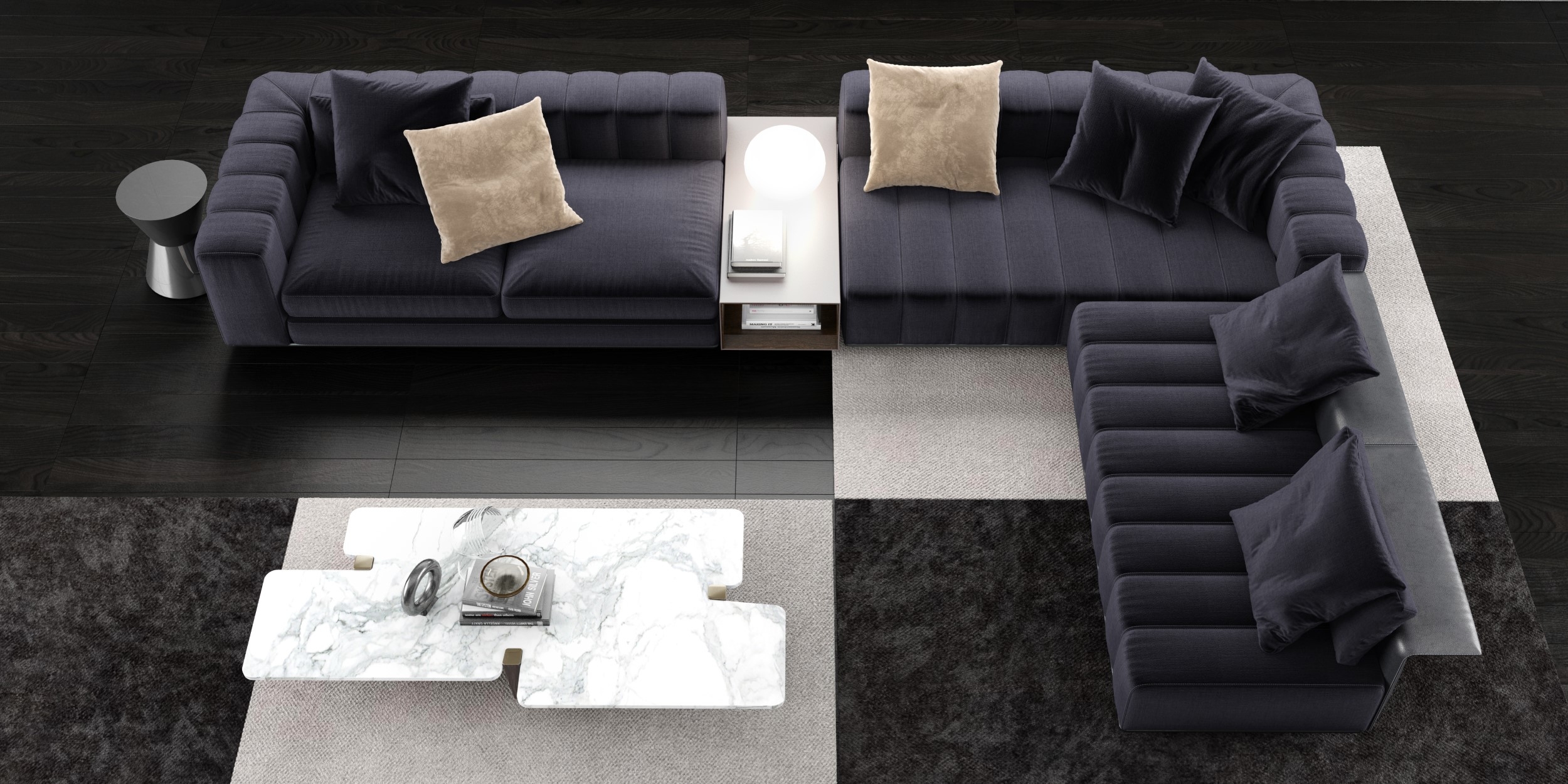 3D minotti freeman sofa coffee table - TurboSquid 1588137