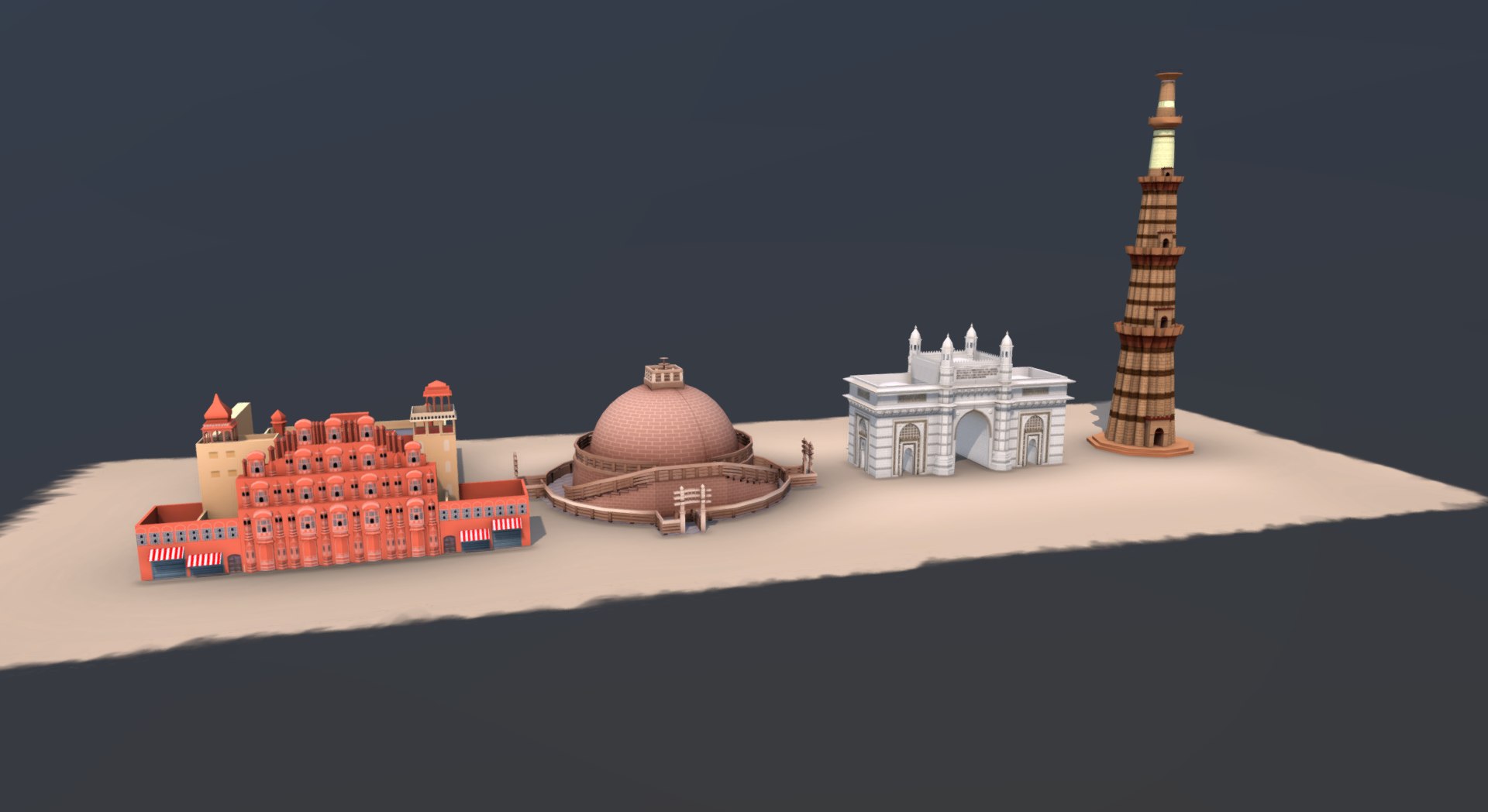 Monuments india 3D model - TurboSquid 1588089