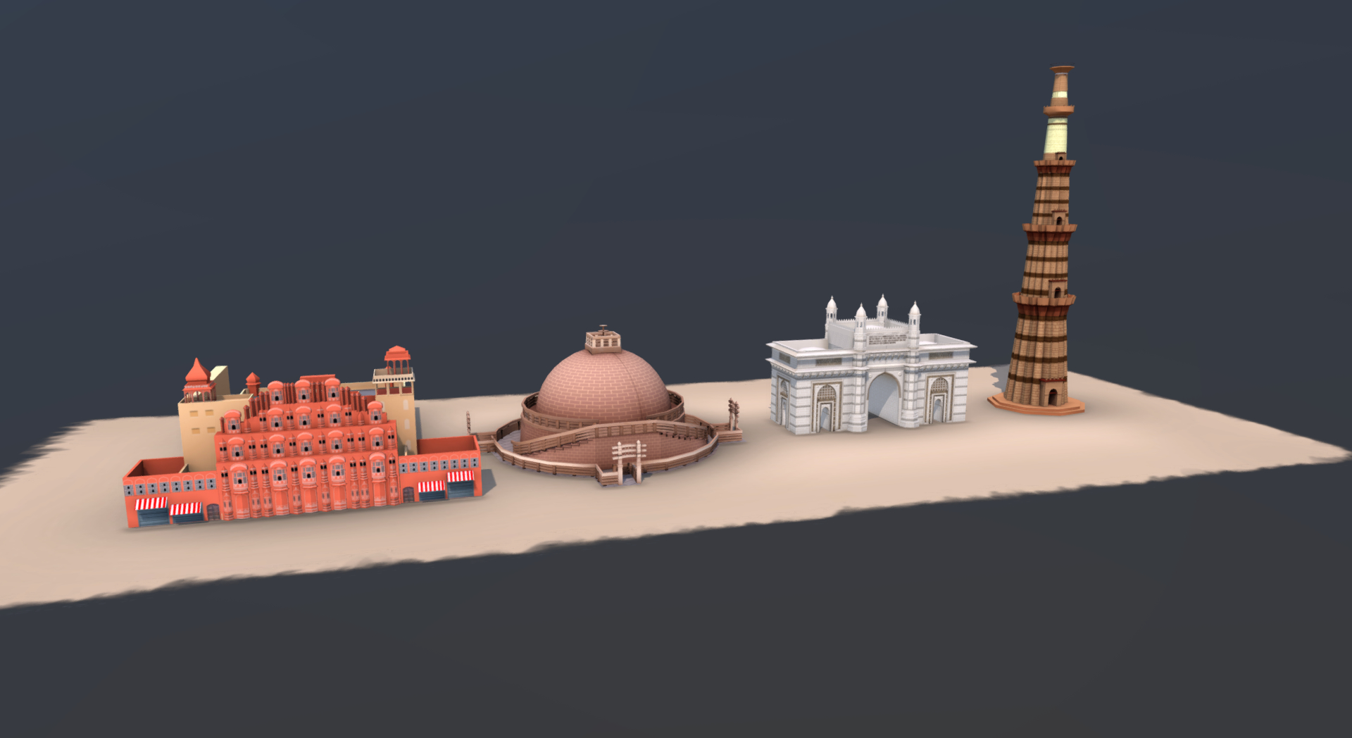 modelo 3d Monumentos de la India - TurboSquid 1588089