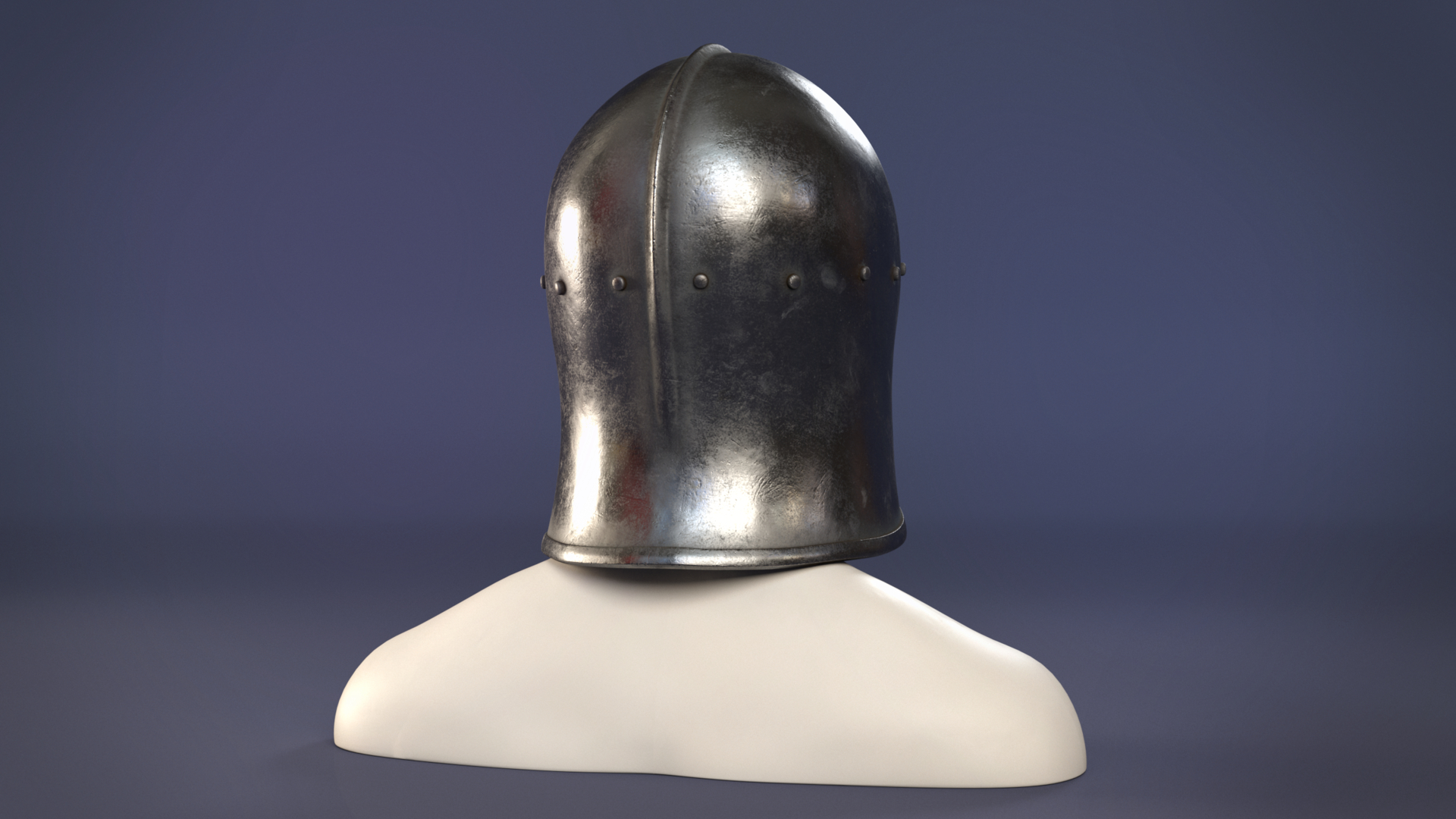 archer sallet medieval helmet 3d model