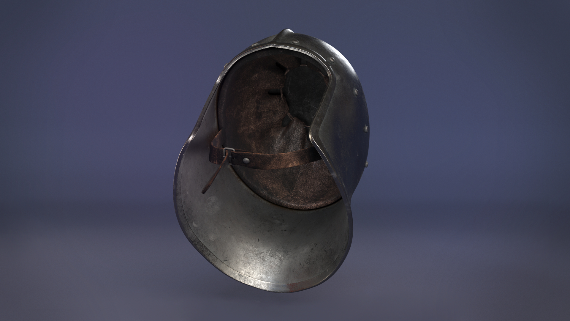 archer sallet medieval helmet 3d model