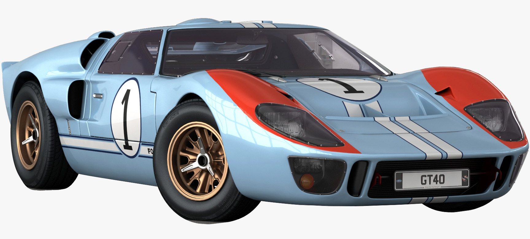 Realistic gt40 1963 3D model - TurboSquid 1588363