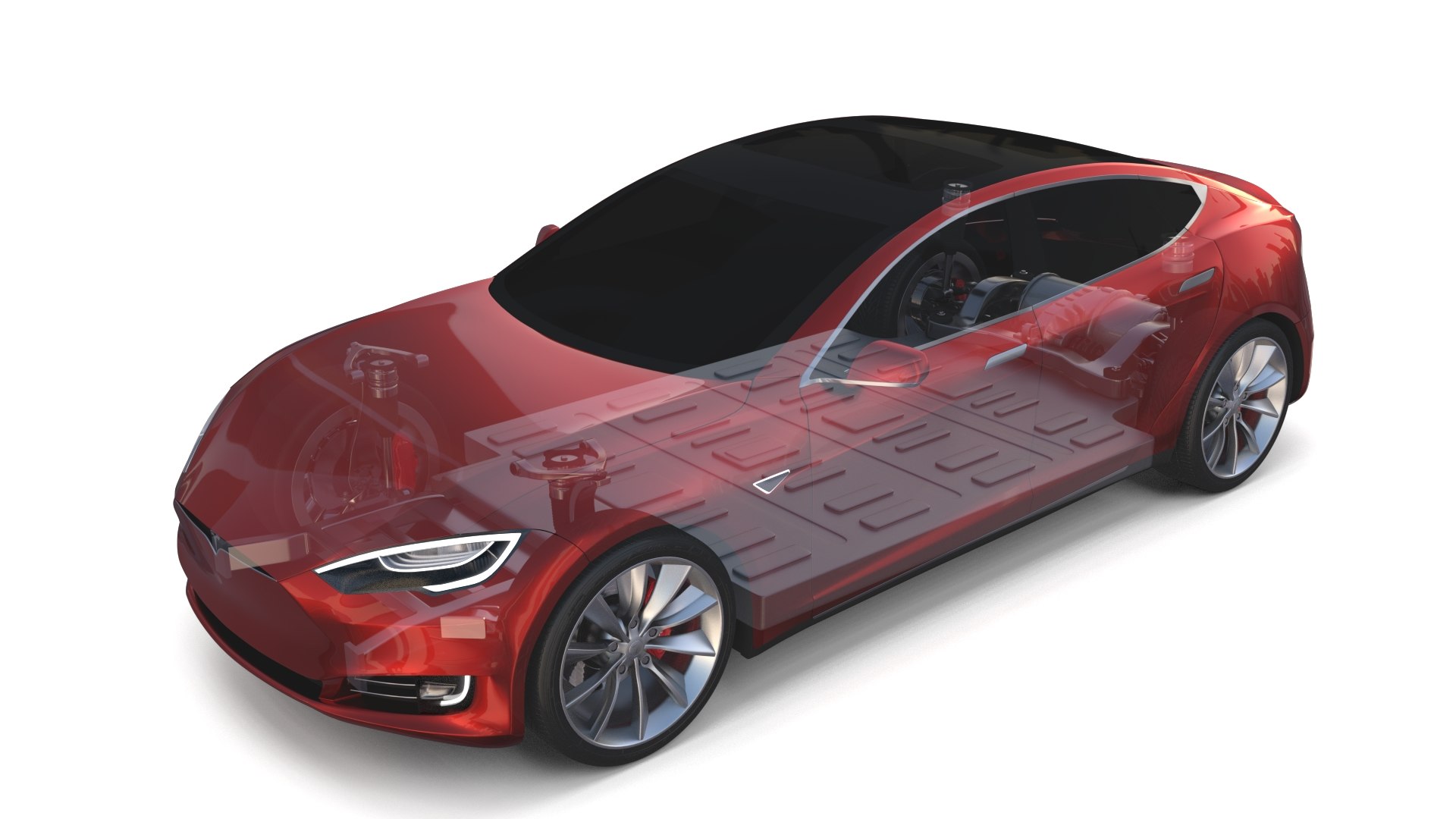 Tesla s chassis 3D - TurboSquid 1588787