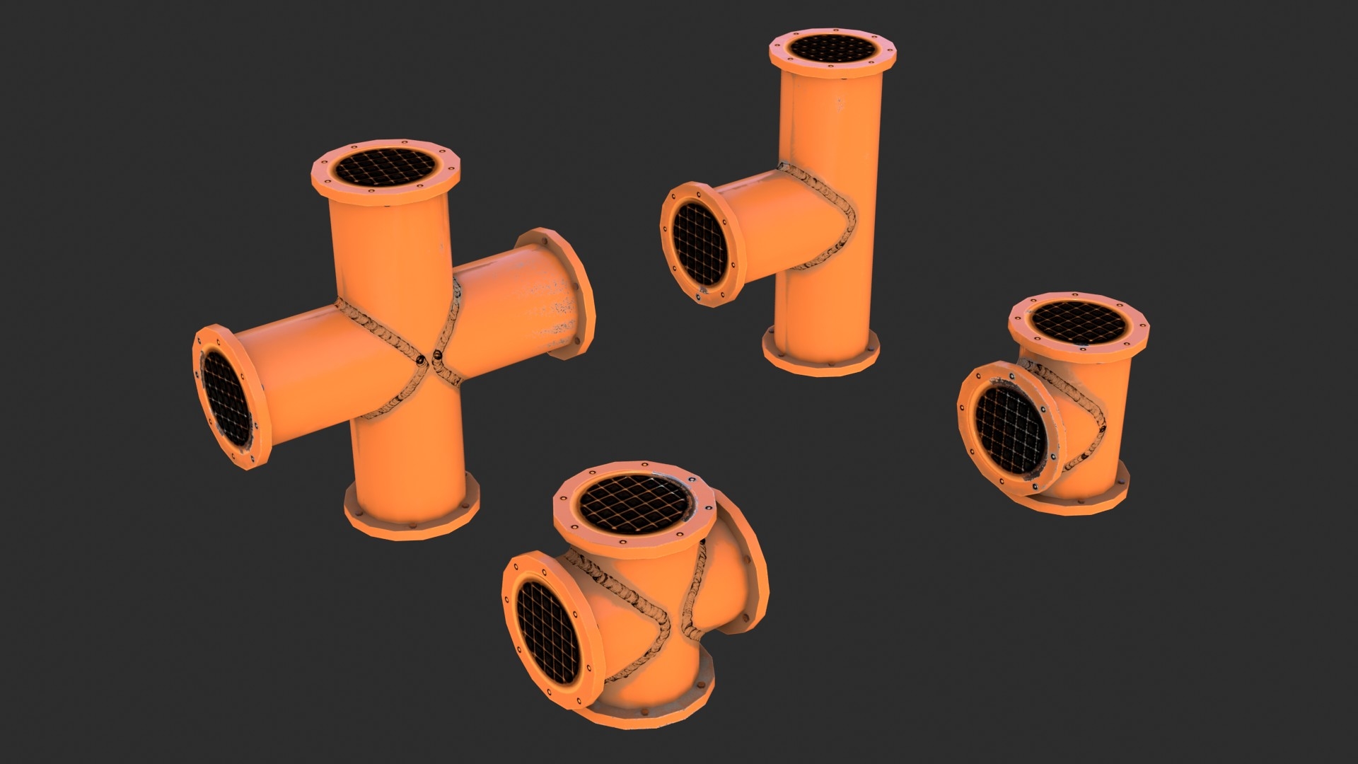 Modular pipes 3D model - TurboSquid 1588841