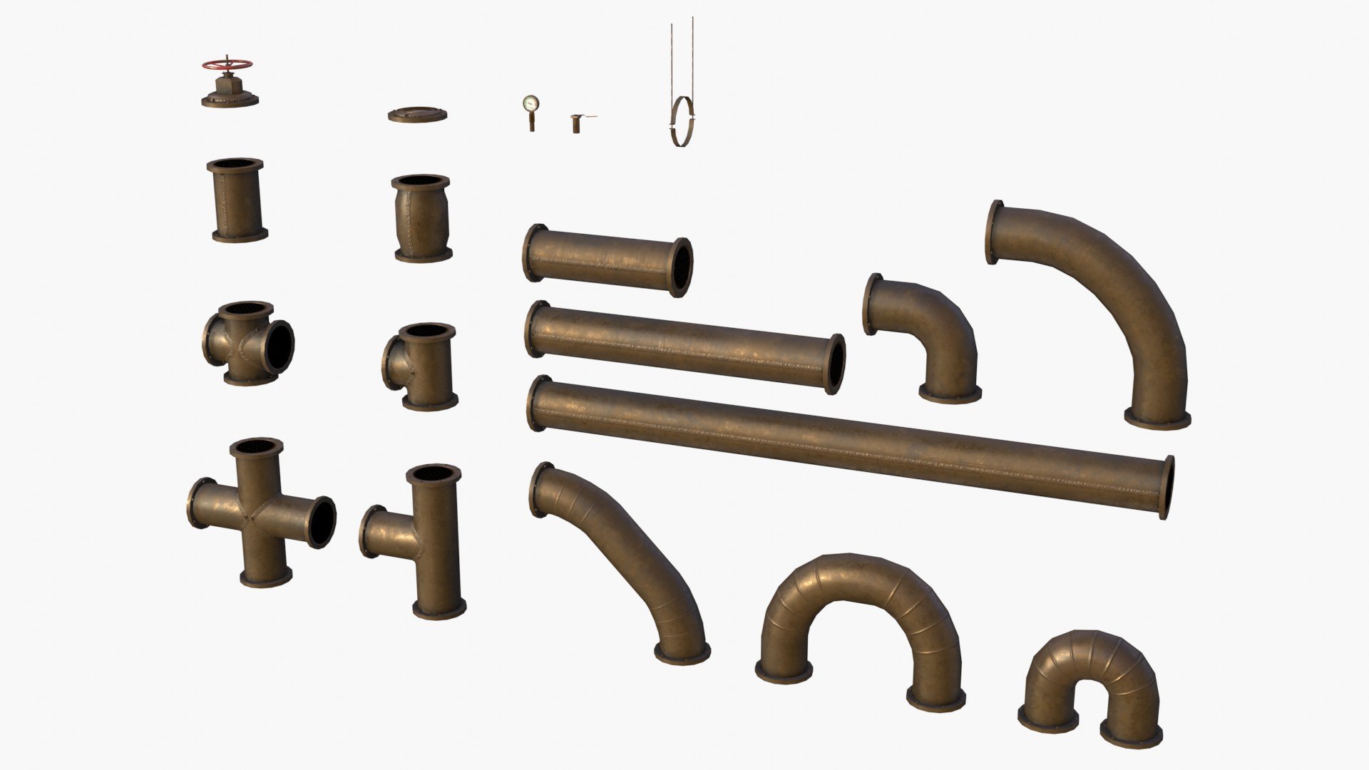 3D model modular pipes - TurboSquid 1588846