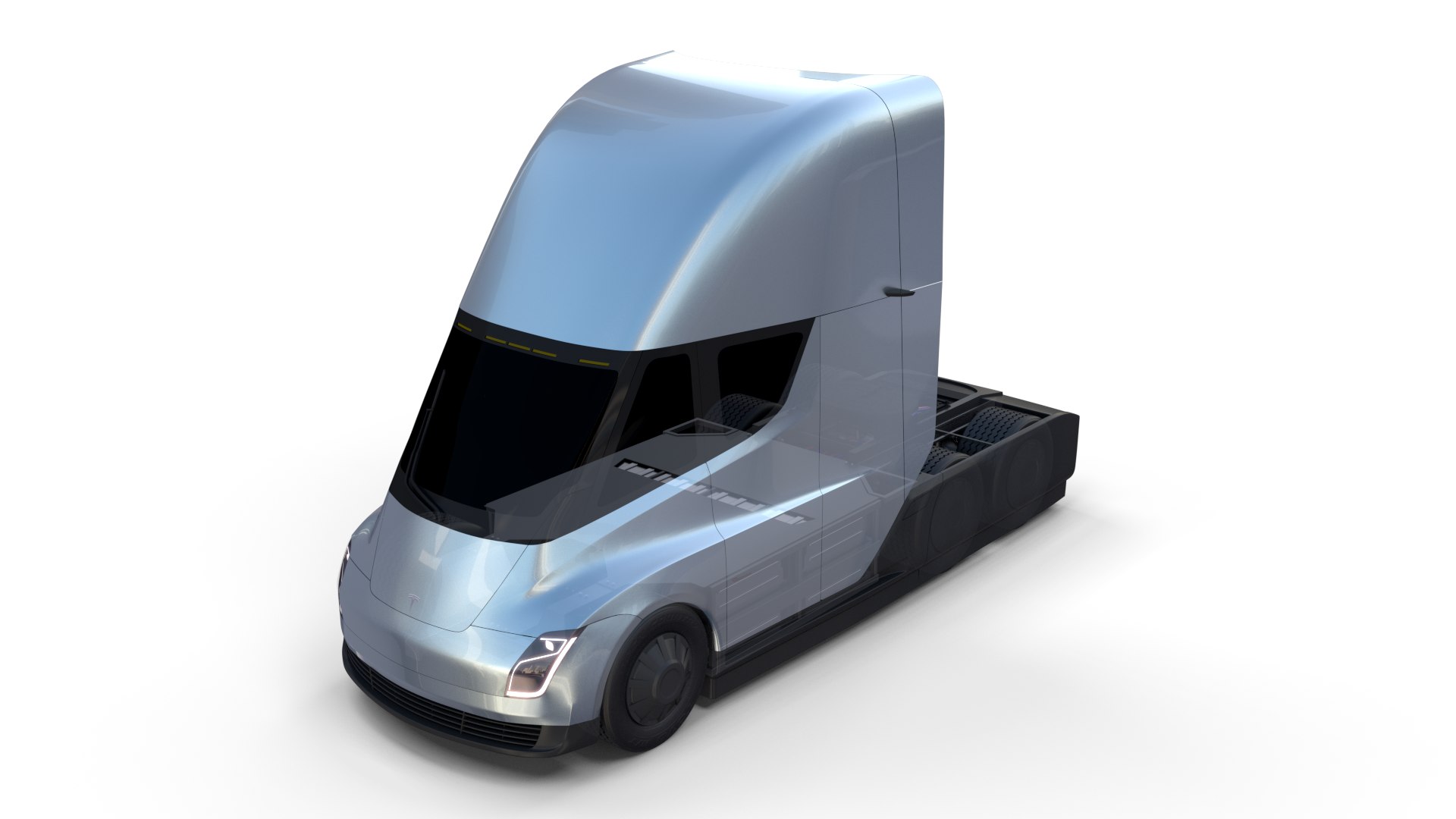 Tesla semi truck chassis 3D model - TurboSquid 1588845