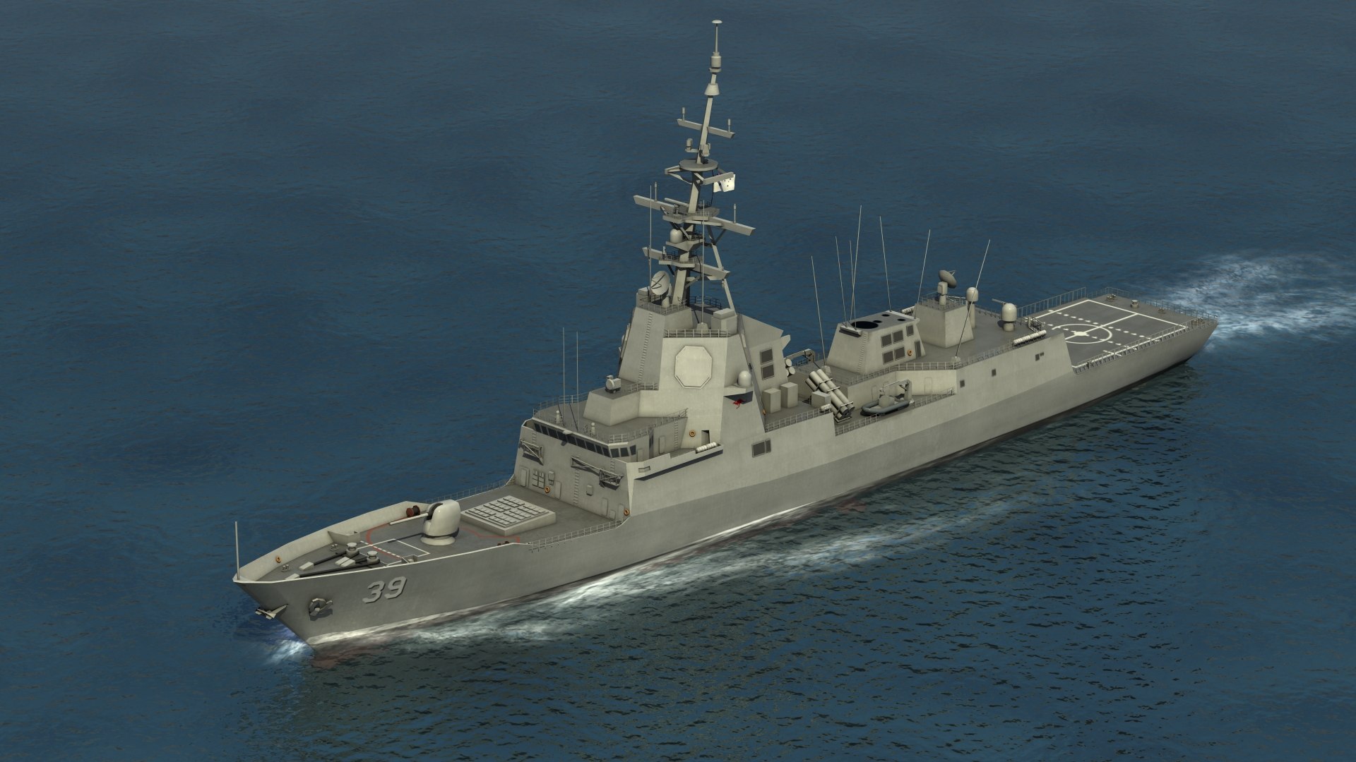 modèle 3D de Hobart Class DDG - TurboSquid 1588915