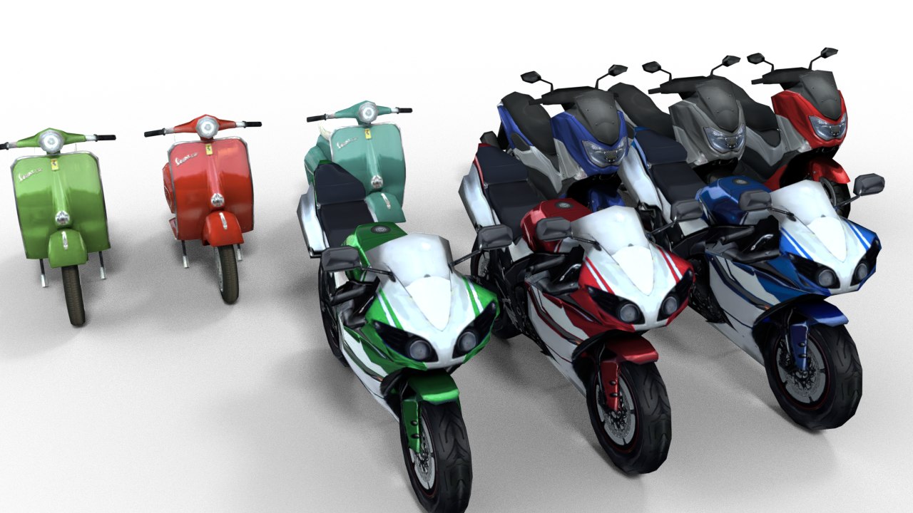 3D motorcycle pack - TurboSquid 1589057
