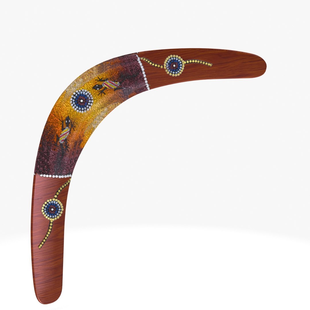 Australian boomerang 4 3D model - TurboSquid 1589425