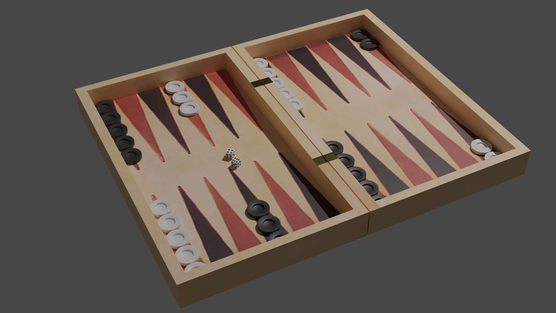 Backgammon model - TurboSquid 1590039