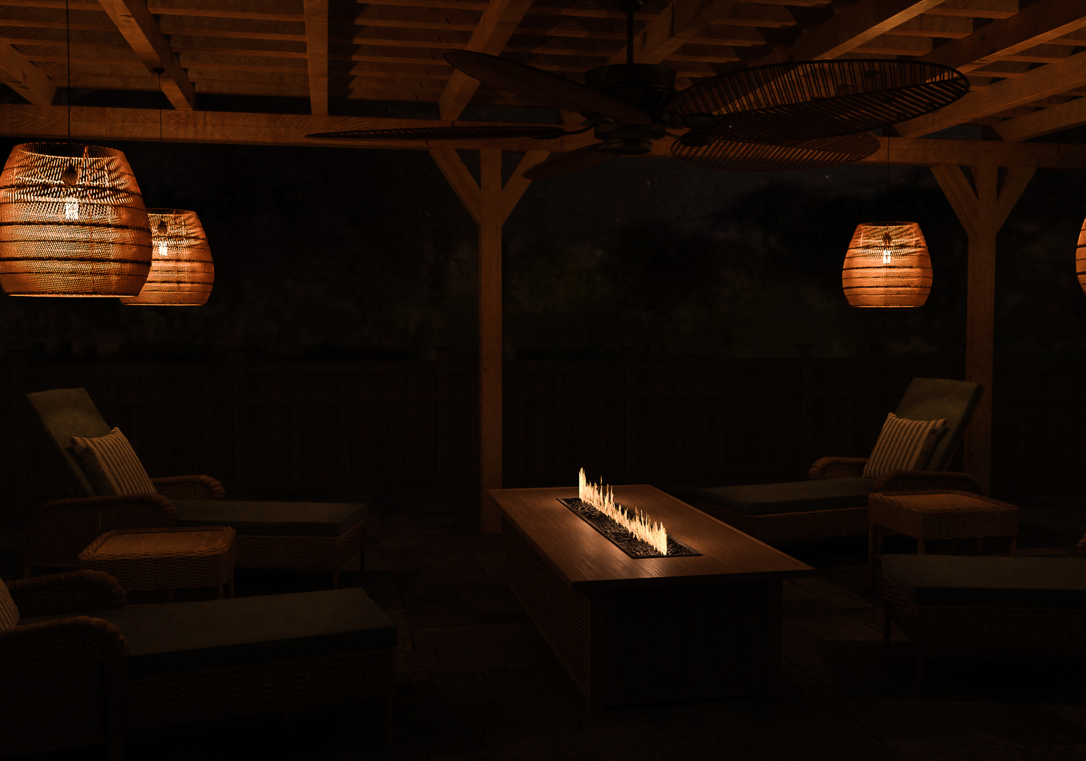 Outdoor patio set 3D model - TurboSquid 1590203
