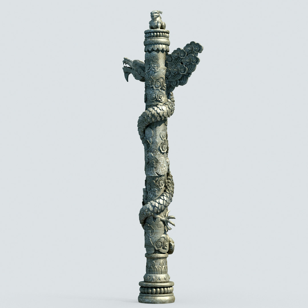 Chinese dragon pillar 3D model - TurboSquid 1590418