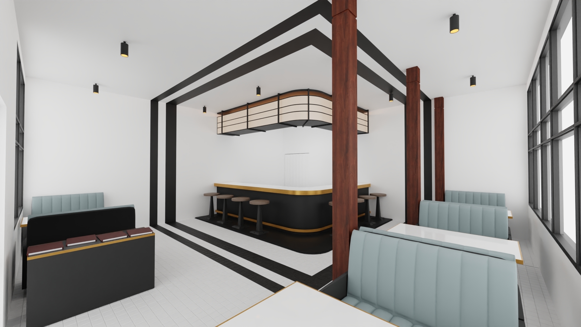 free cafe 3d model