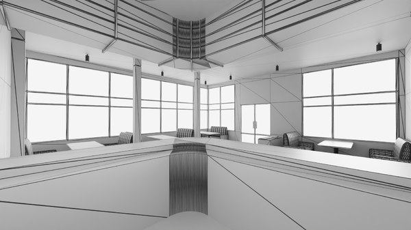 free cafe 3d model