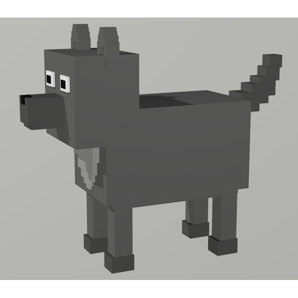 Low Poly Wolf Voxel Wolf 3D-Modell - TurboSquid 1386363