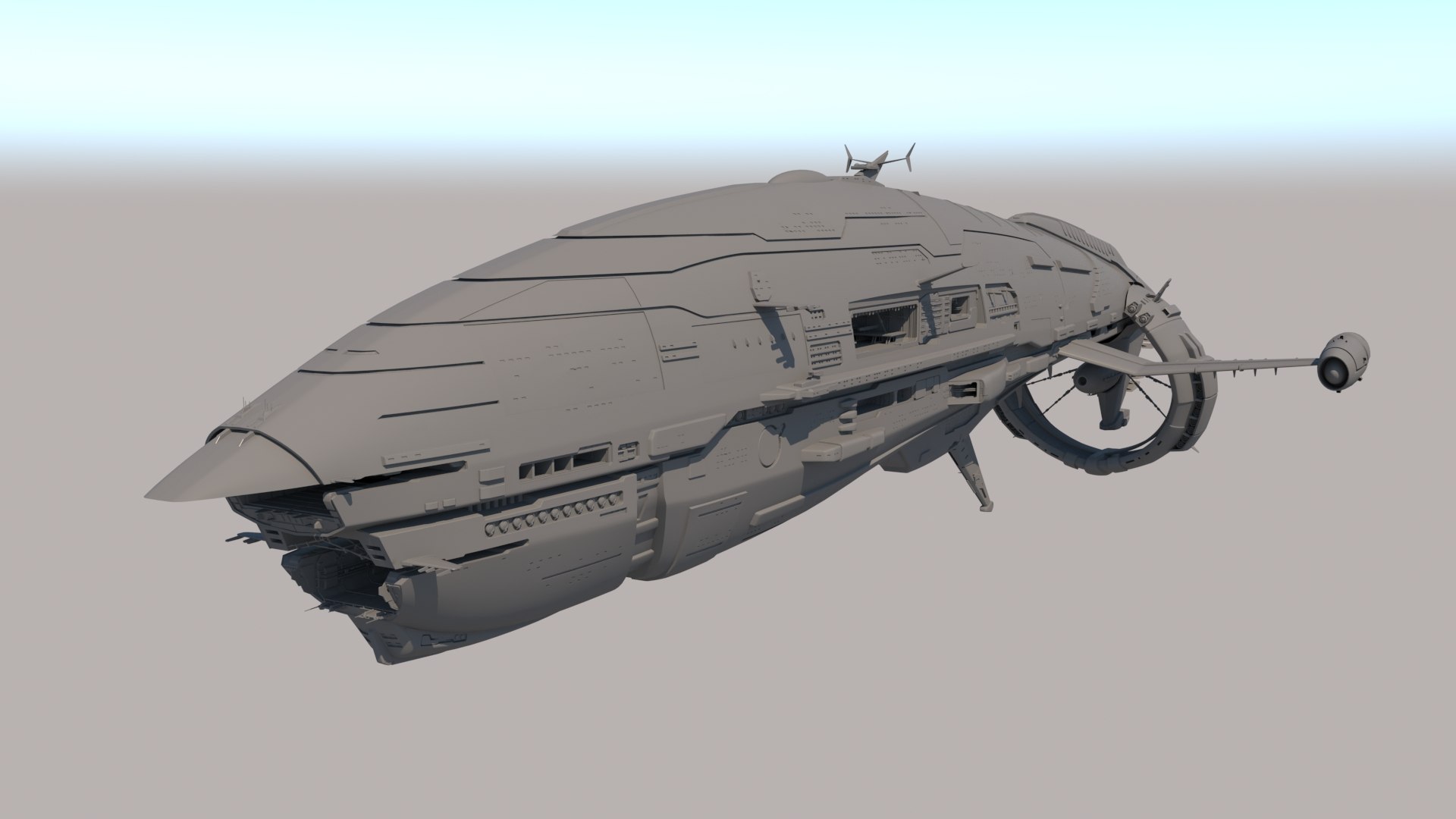 Sci fi space liner 3D - TurboSquid 1590561