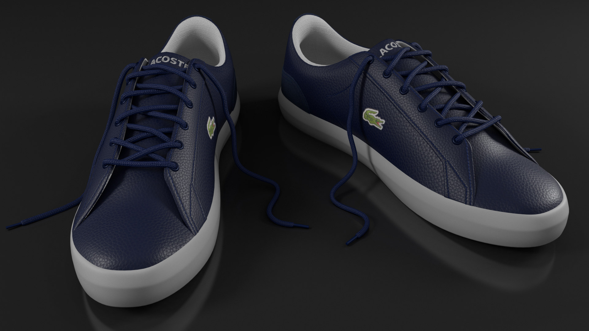Lacoste navy white shoes model - TurboSquid 1597457