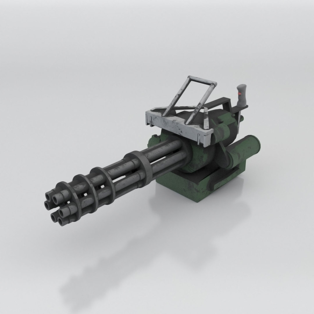 Realistic minigun 3D model - TurboSquid 1590798