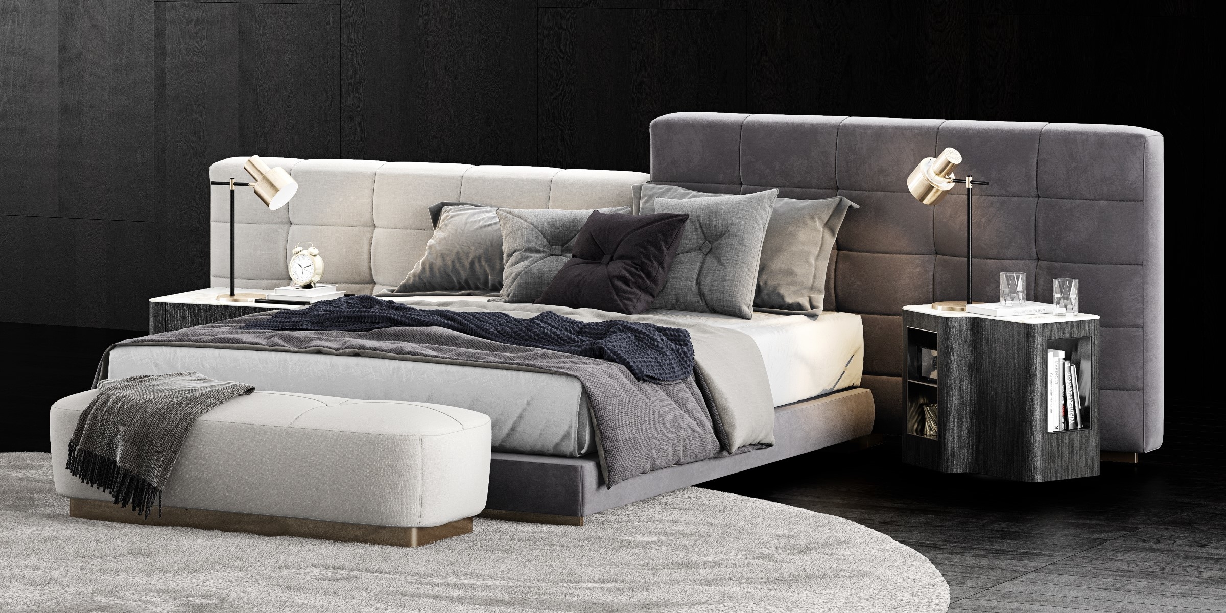 3D minotti lawrence bed 3 - TurboSquid 1591068