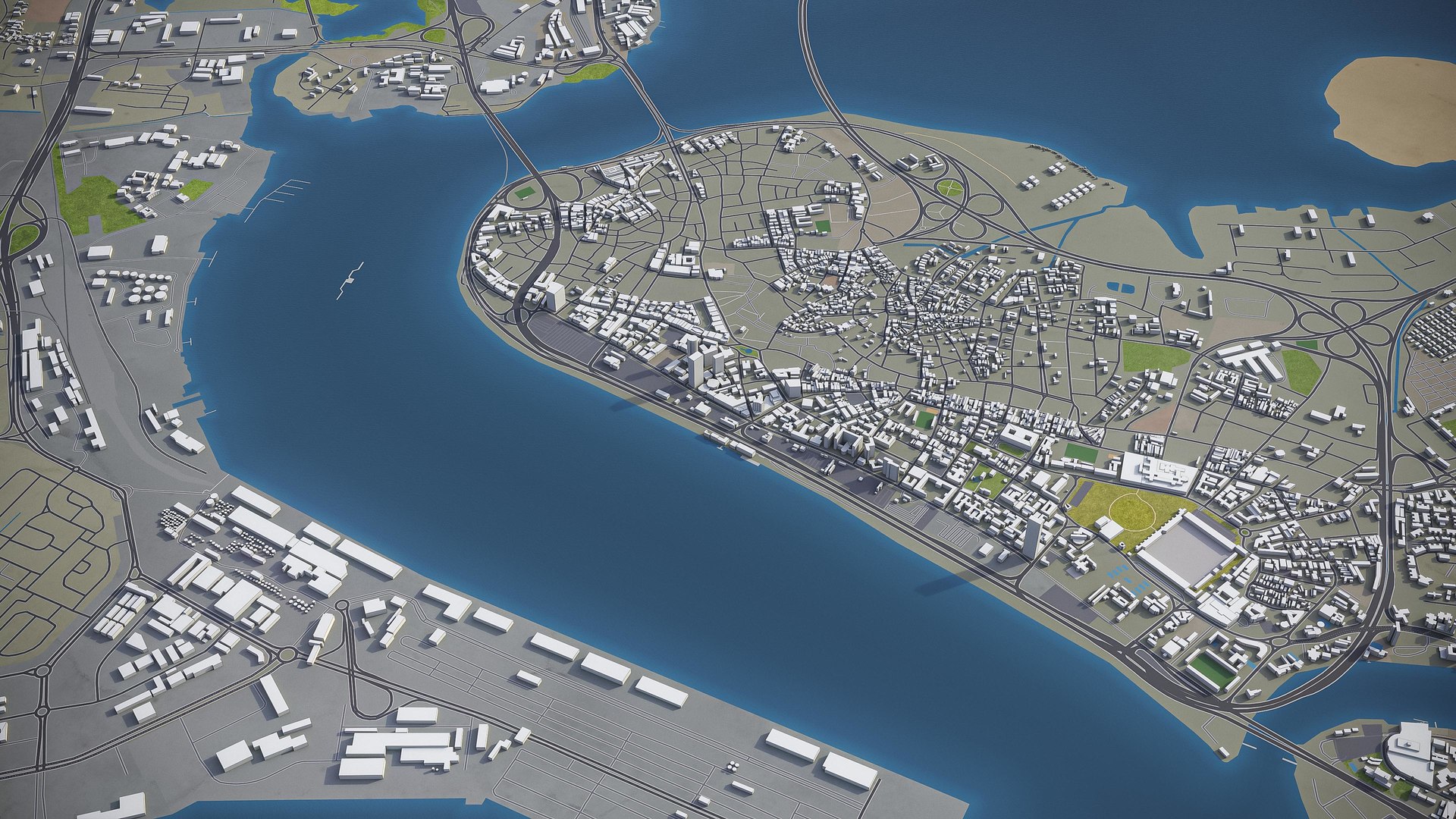 3D lagos surrounding - model - TurboSquid 1591222