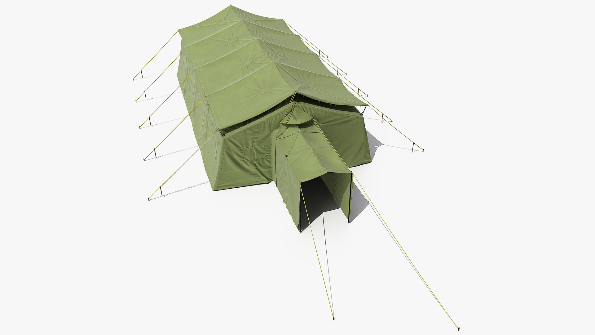 Military temper tent green 3D model - TurboSquid 1591495