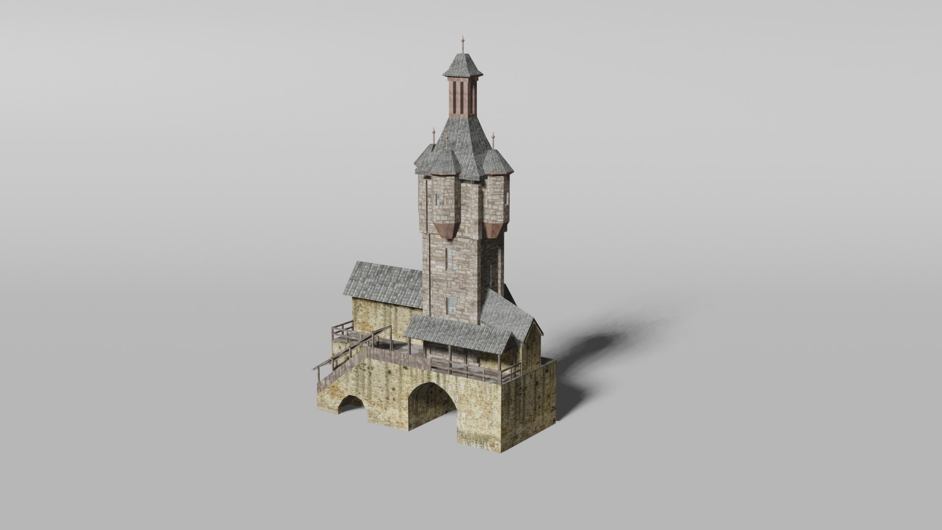 Medieval gate tower 3D 모델 - TurboSquid 1591435