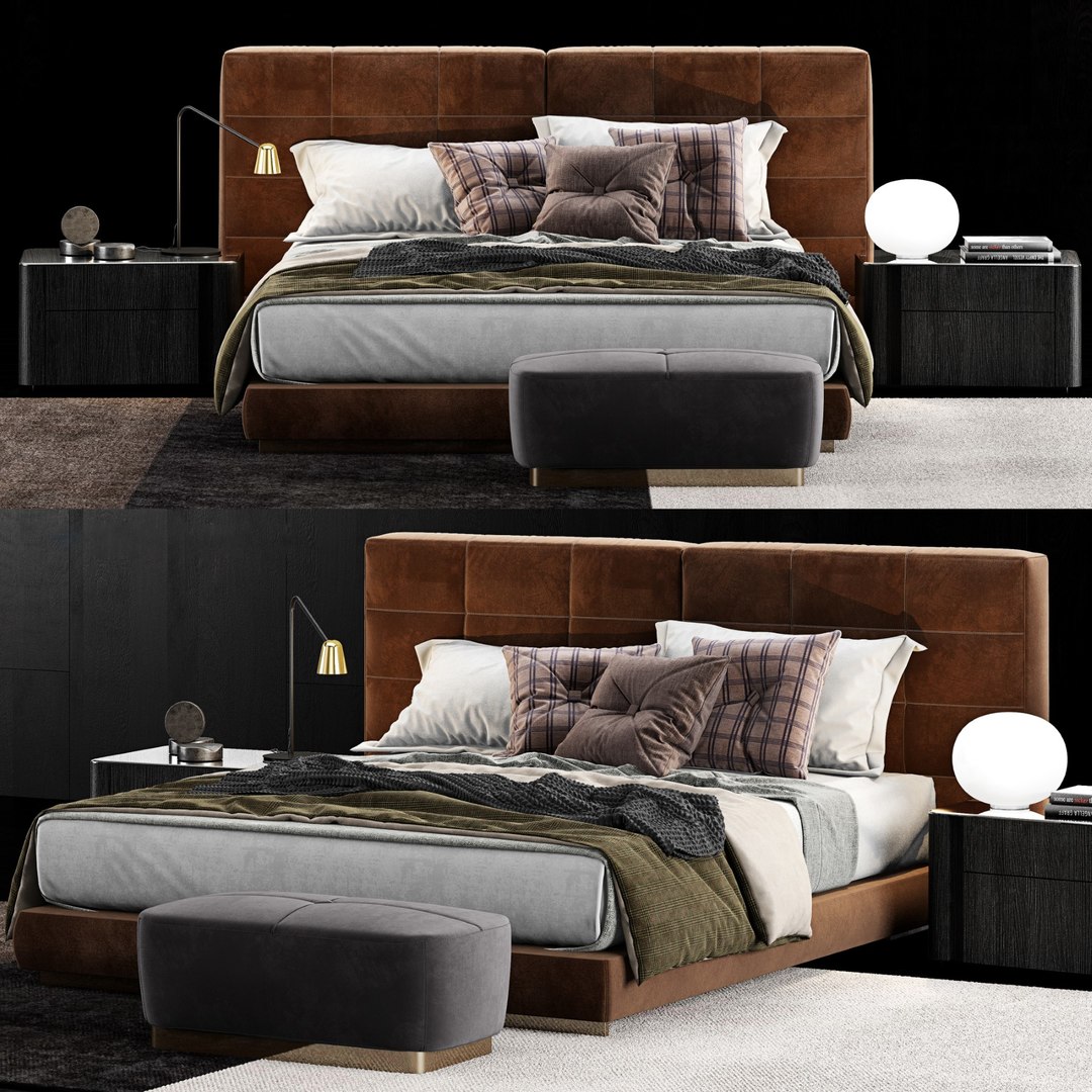 3D model minotti lawrence bed 4 - TurboSquid 1591456