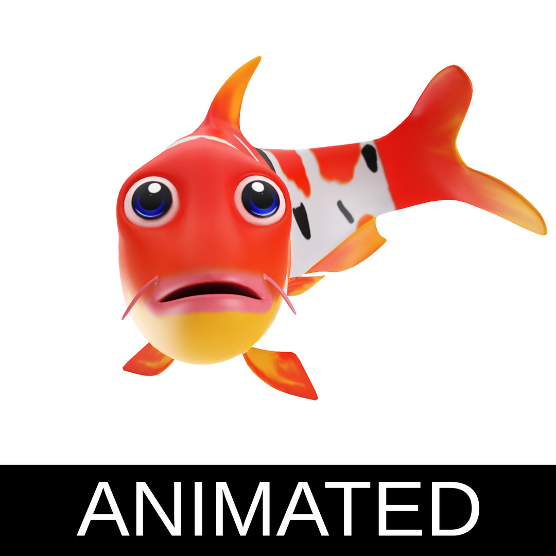 modèle 3D de Koi animated fish low poly toon - TurboSquid 1586187