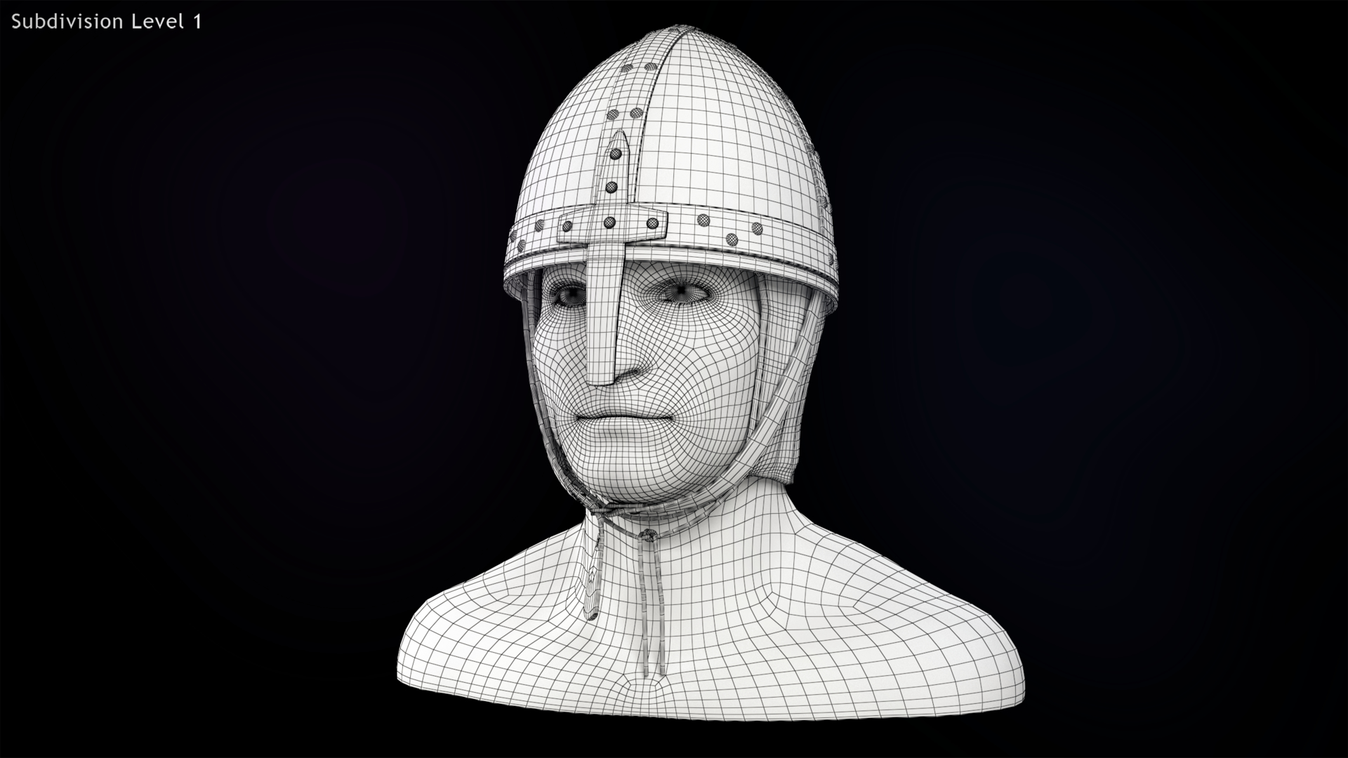 saxon helmet 3d model