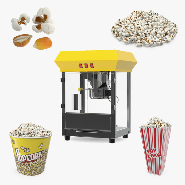 corn popcorn machine 3d model