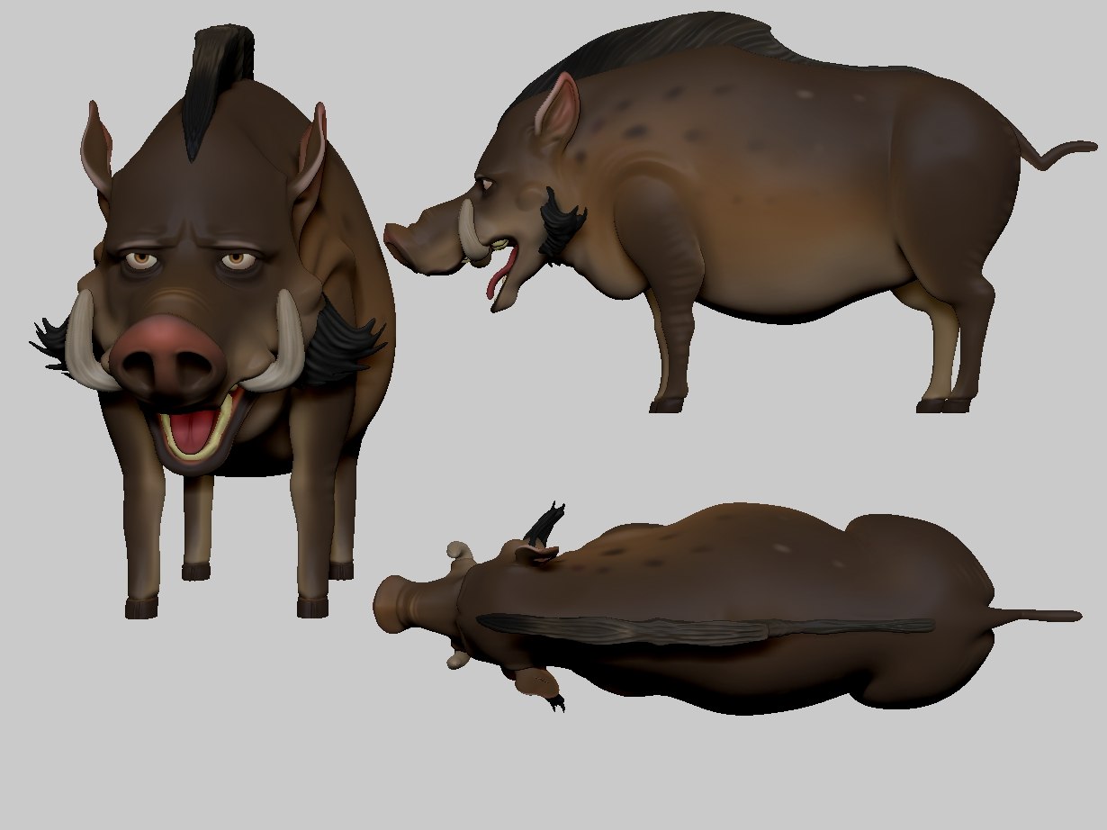 modelo 3d Wild Boar Stylized - TurboSquid 1592171