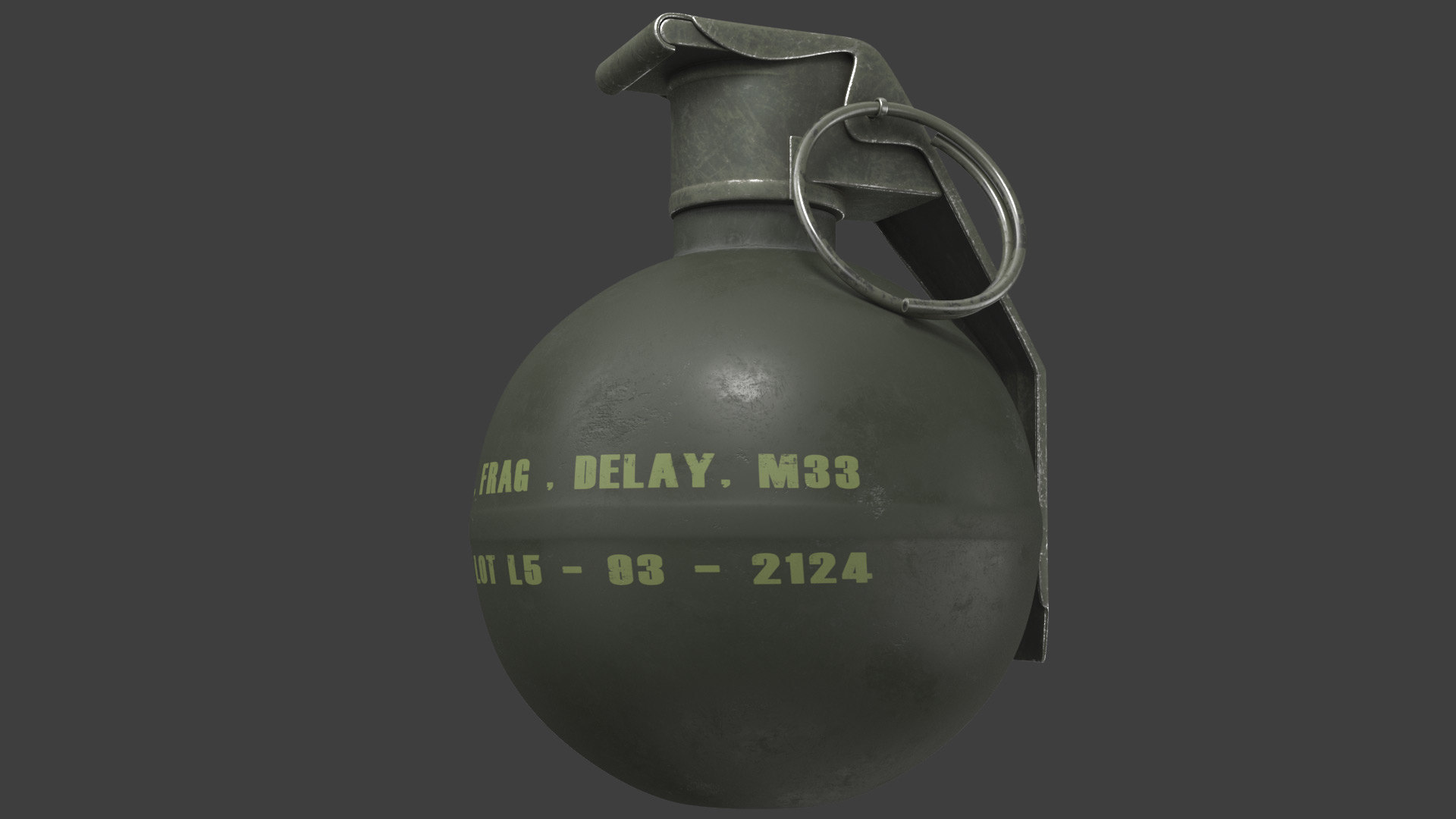 Grenade m33 3D model - TurboSquid 1592385