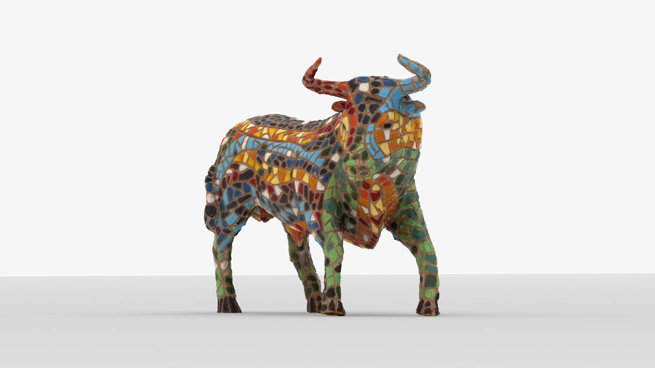 Mosaic spanish bull 3D model - TurboSquid 1592402