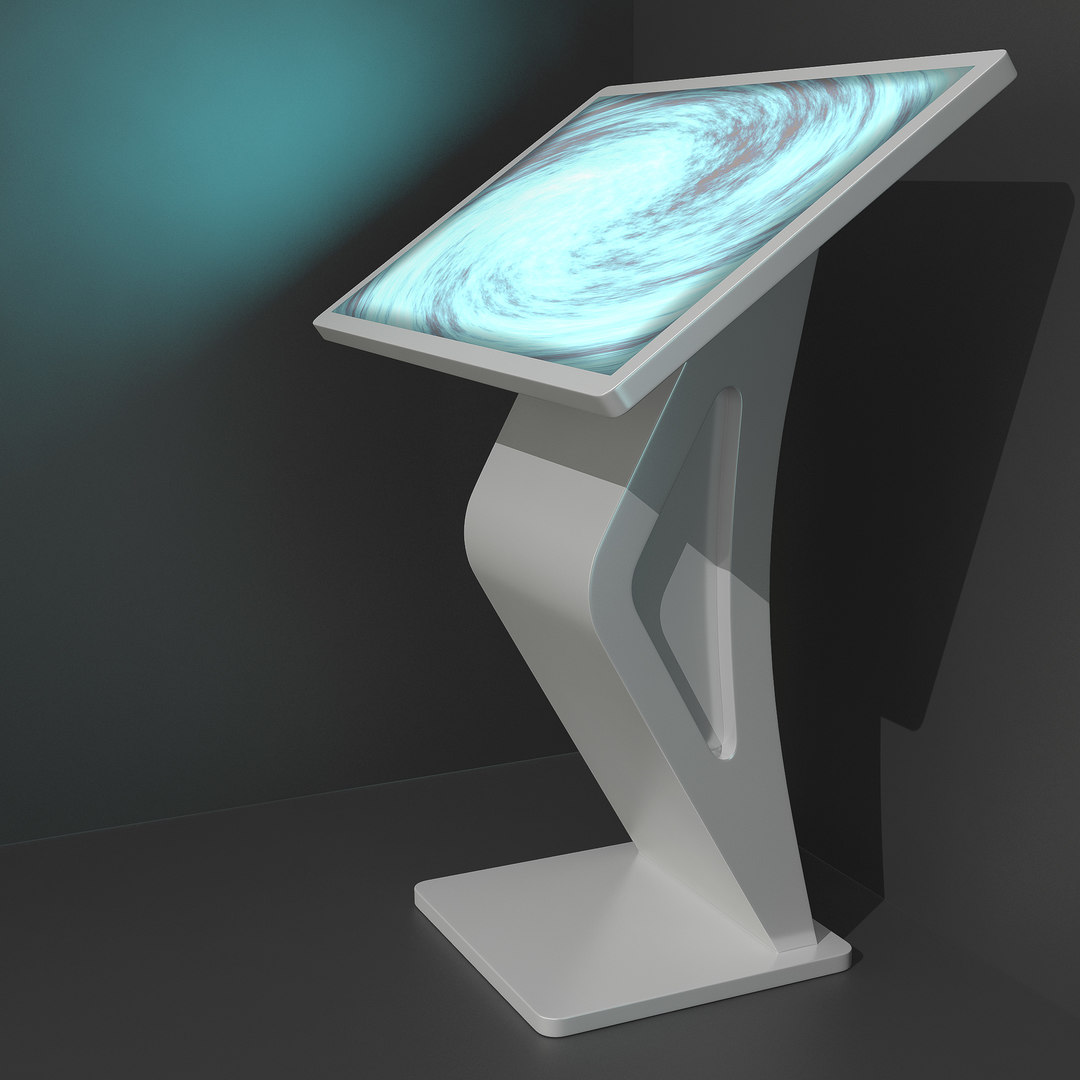 3D модель 3d модель - Touch Screen LCD Stand Display Kiosk ...