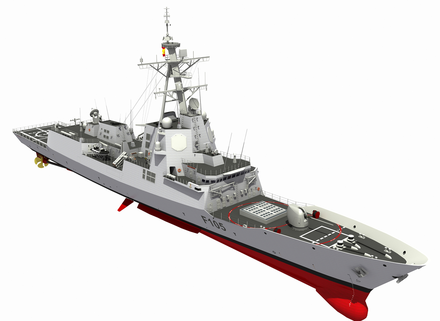 3D spanish naval forces destroyer - TurboSquid 1592474