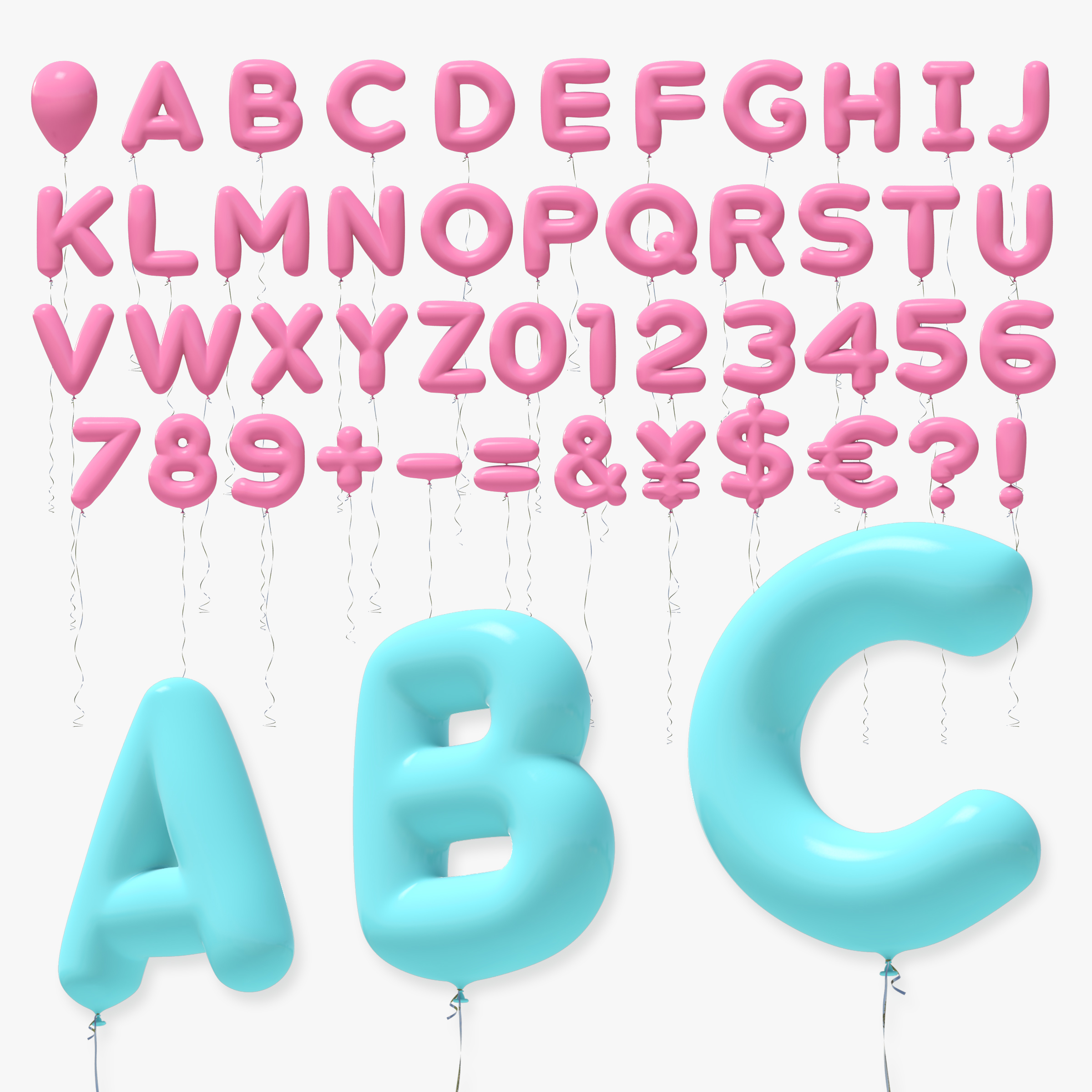 Ballon-Alphabet 3D-Modell - TurboSquid 1592504