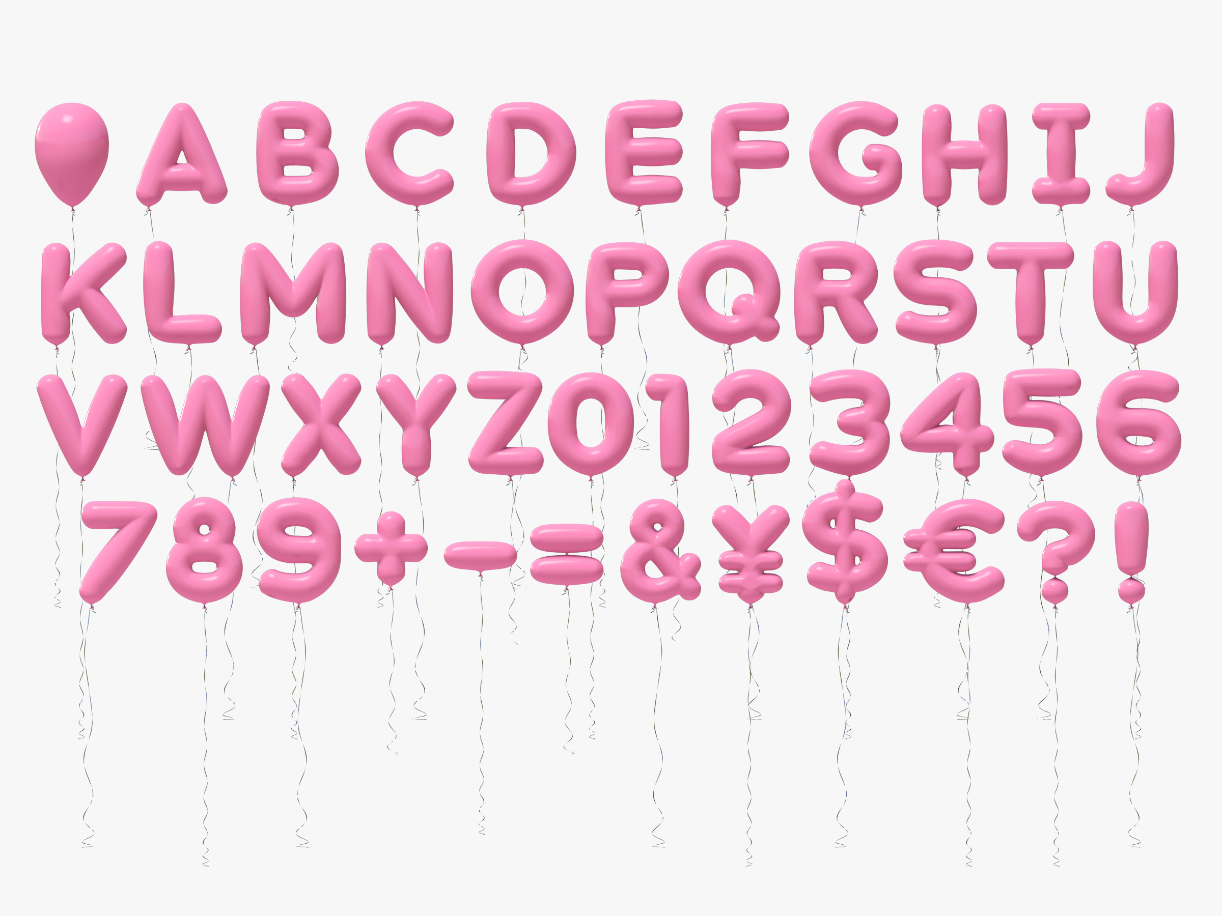 3D balloon alphabet ball - TurboSquid 1592504