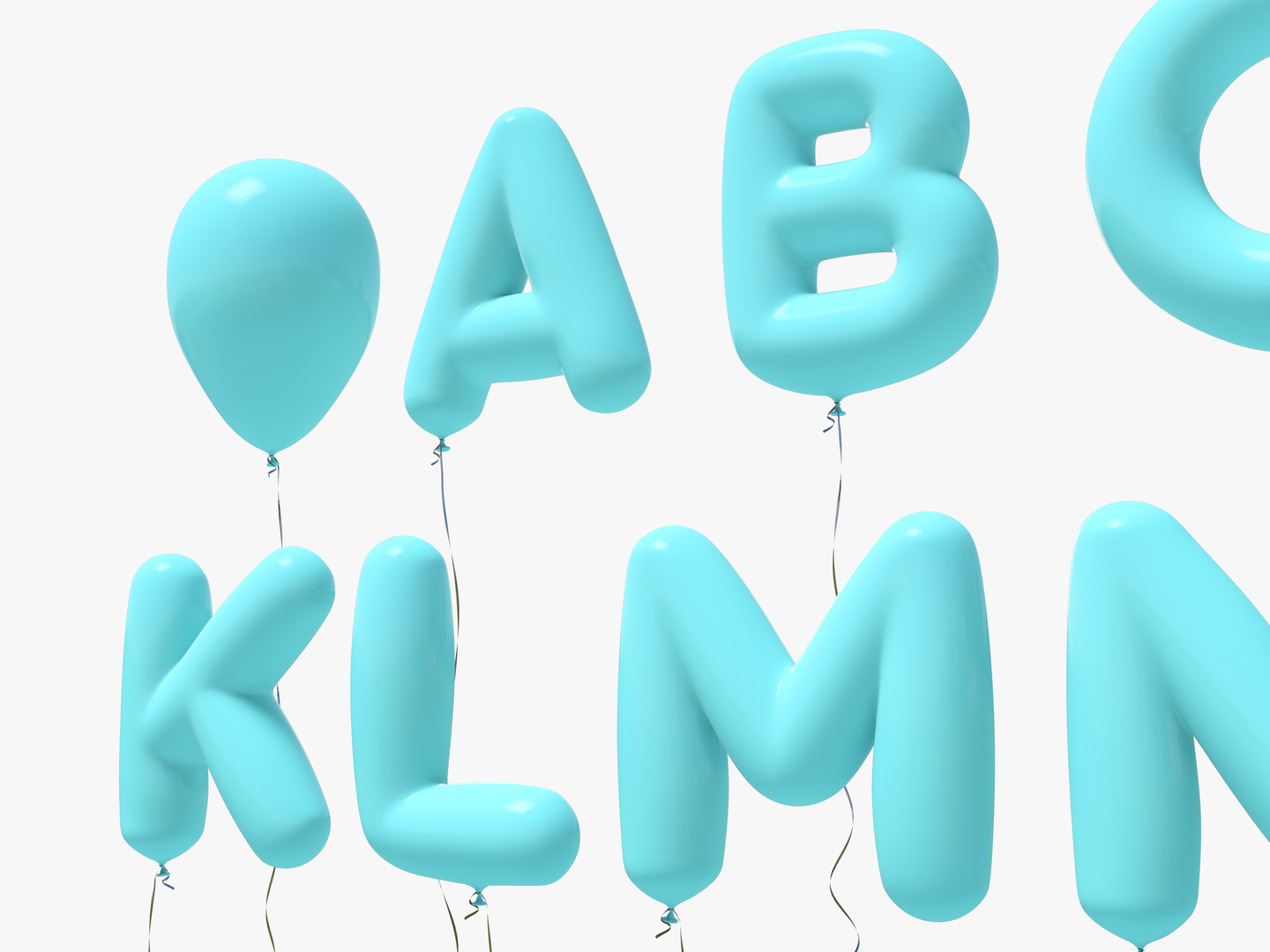 3D balloon alphabet ball - TurboSquid 1592504