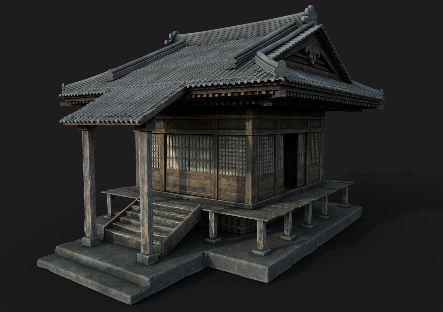 Shinto shrine house games 3D model - TurboSquid 1592906