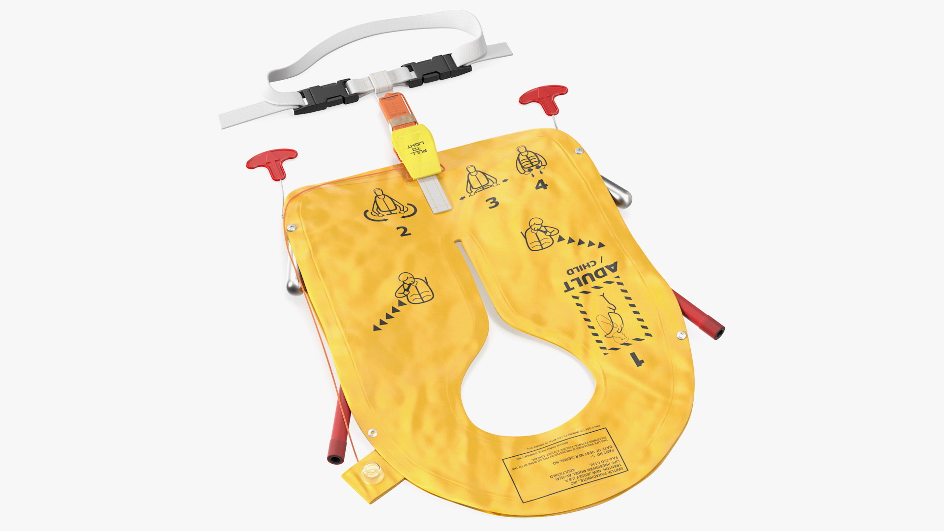 3D airline inflatable life vest - TurboSquid 1592972