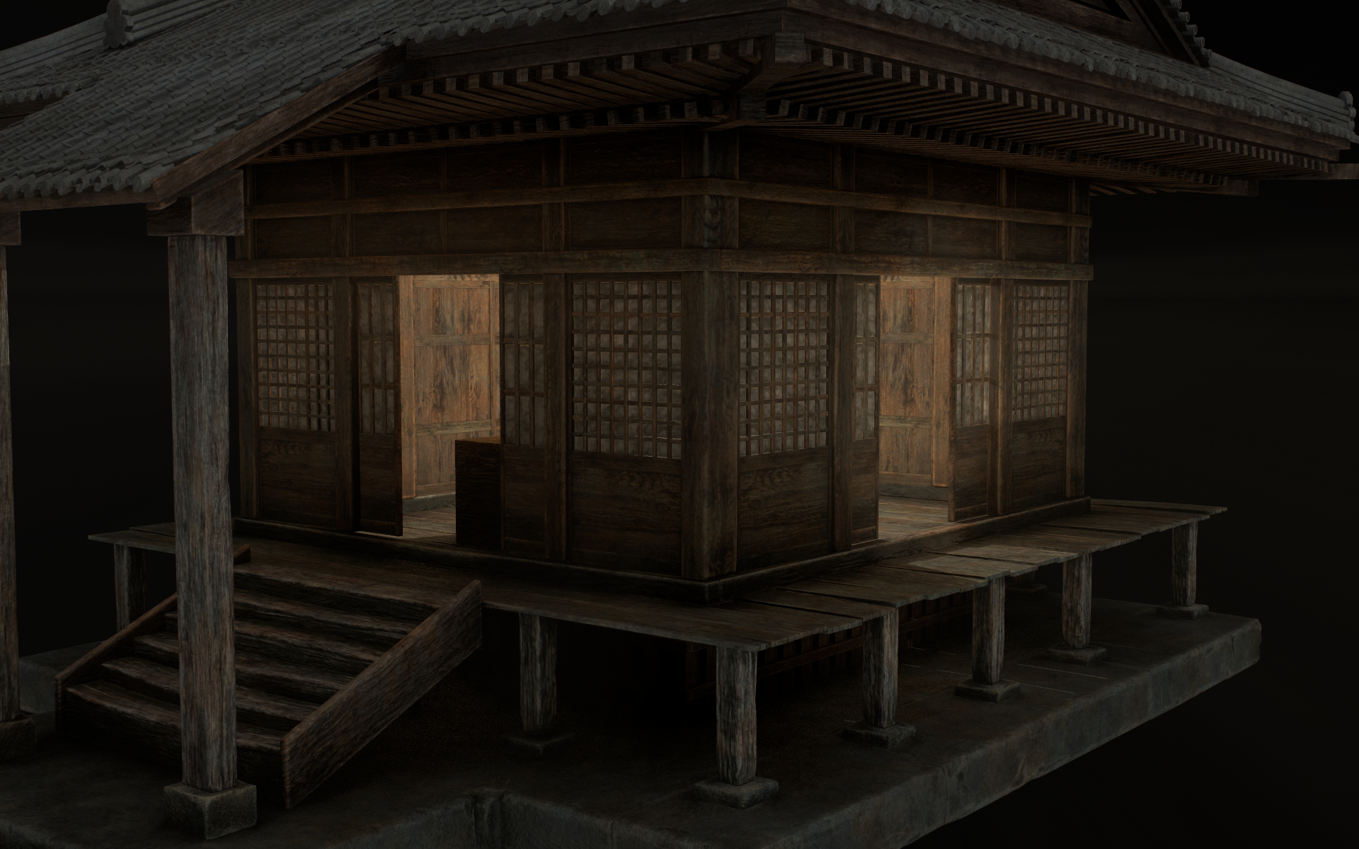 Shinto shrine house games 3D model - TurboSquid 1592906